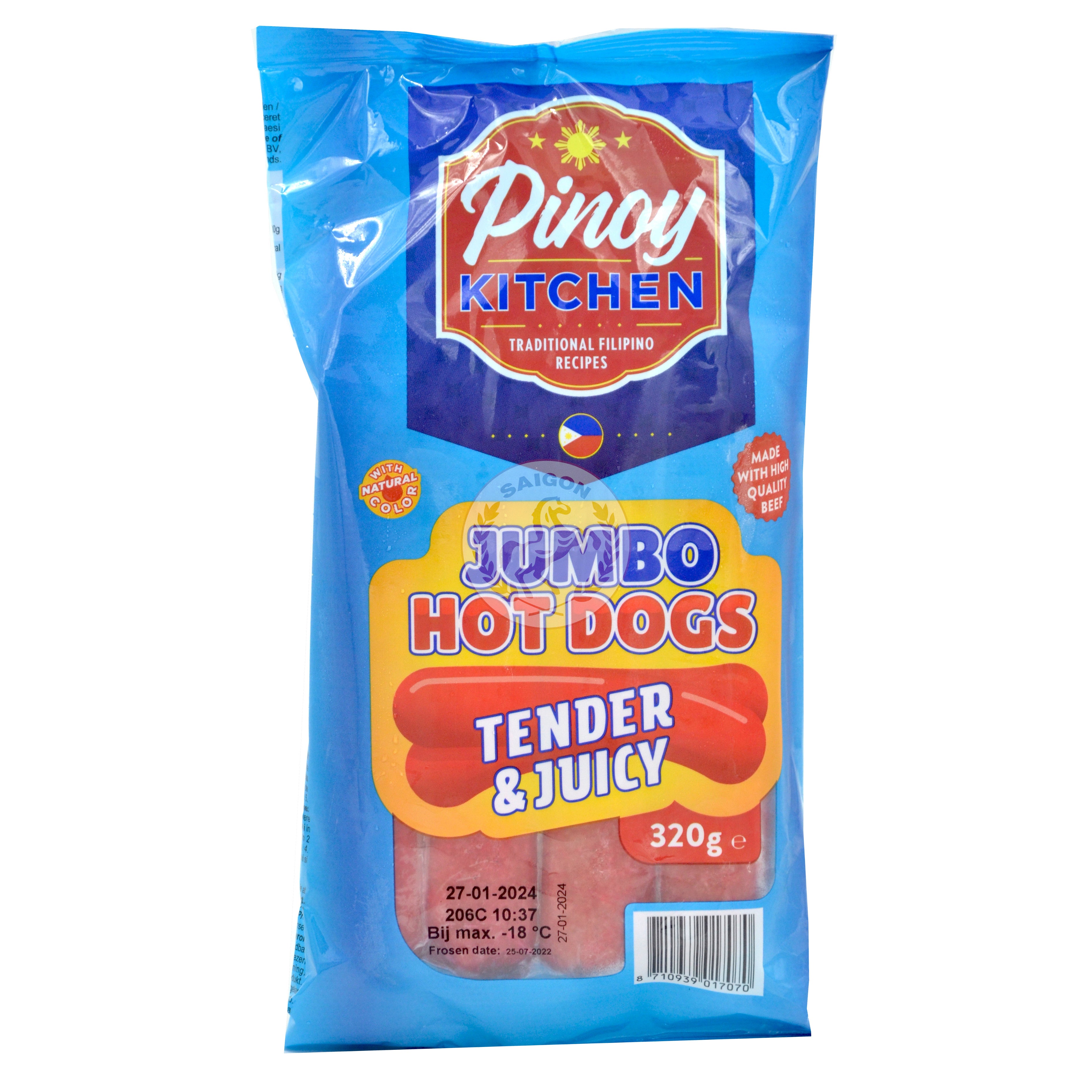 Korv Jumbo Hot Dogs 12x320g Blå