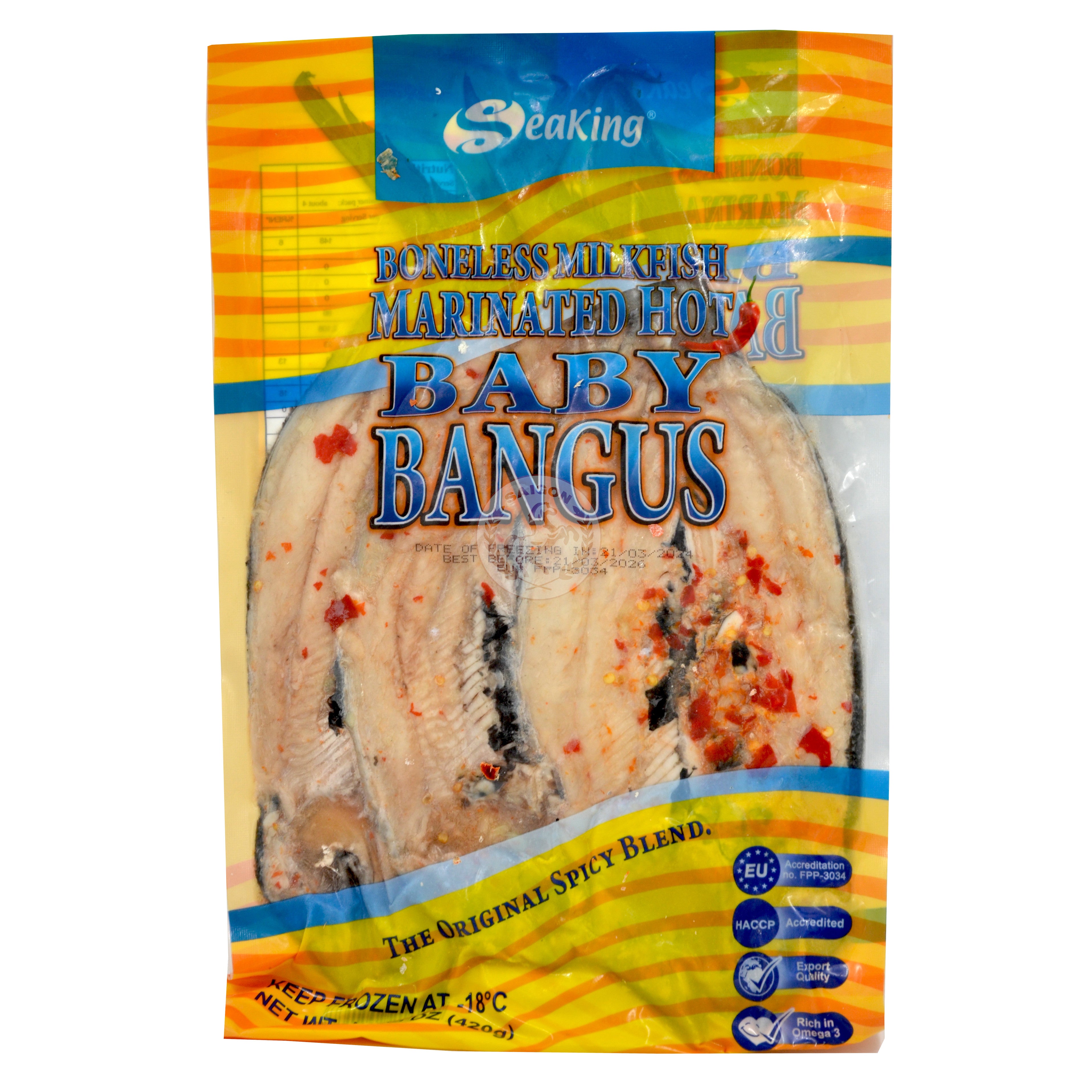 Fisk (Milk Fish)Boneless Baby Marinad HOT 25x420g Fryst